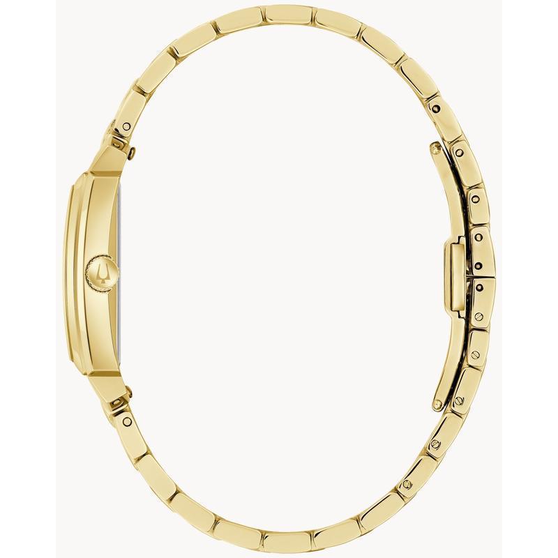 Bulova Sutton Women's Gold-Tone Stainless Steel Rectangular Watch – The ...