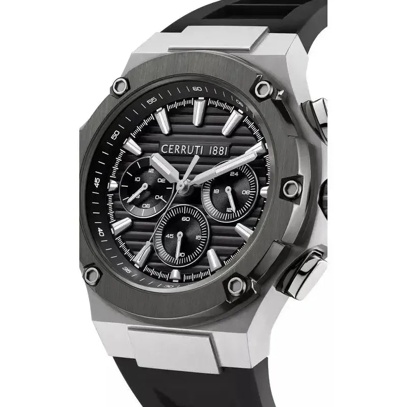 Cerruti 1881 Lucardo Men's Black Silicone Quartz Watch – The Watch Boutique
