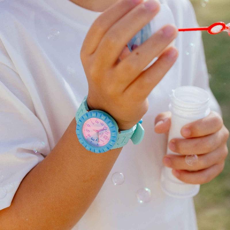 Flik Flak BLUE SPLASH Watch FCSP126 – The Watch Boutique