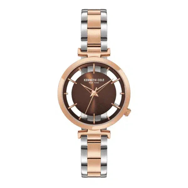 Kenneth Cole Ladies Rose Gold Two Tone Watch KC50590004A – The Watch ...