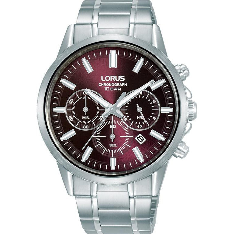 Lorus Gents Maroon Dial Chronograph Watch – The Watch Boutique