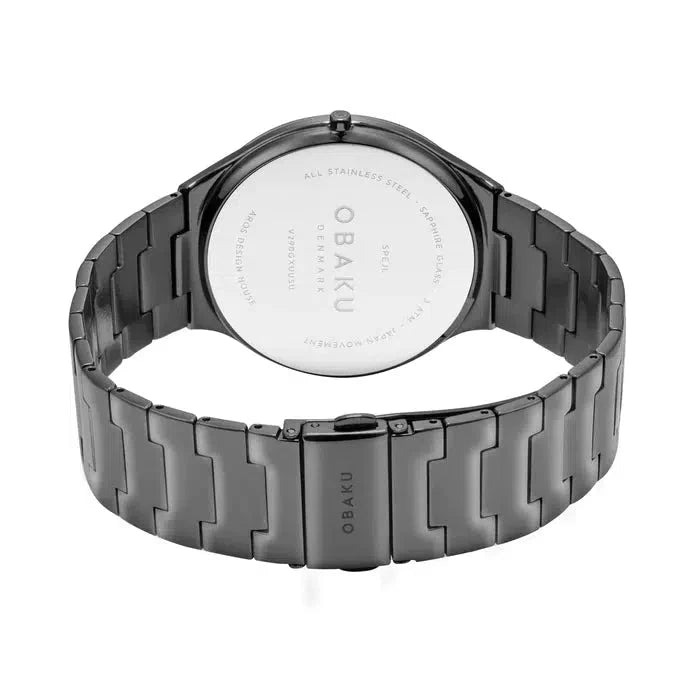 Obaku Spejl Ash Gun 42mm Watch - V290GXUUSU – The Watch Boutique