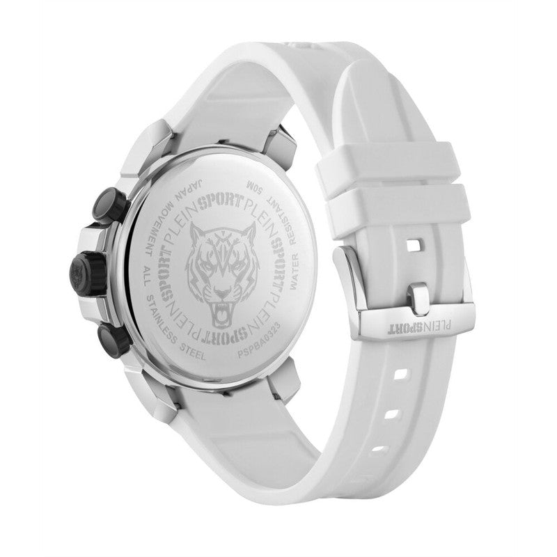 Plein Sport Herren White Chronograph Watch 45mm – The Watch Boutique