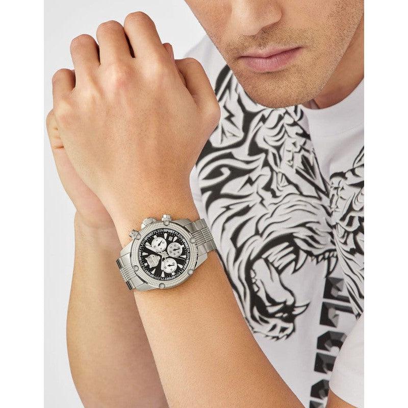 Plein Sport Hurricane Silver Chronograph Watch 44mm – The Watch Boutique