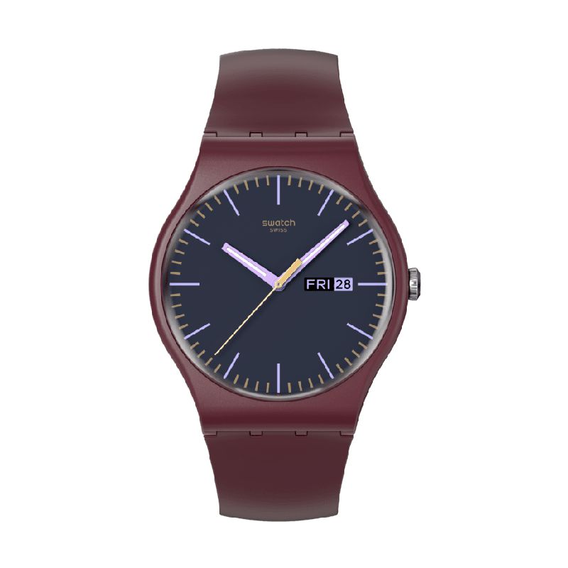 Swatch BURGUNDY BERRY Watch SO29R707 – The Watch Boutique