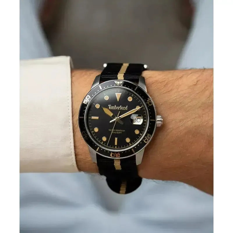 Timberland Peatfield Men's Watch Set with Leather and Fabric Straps ...