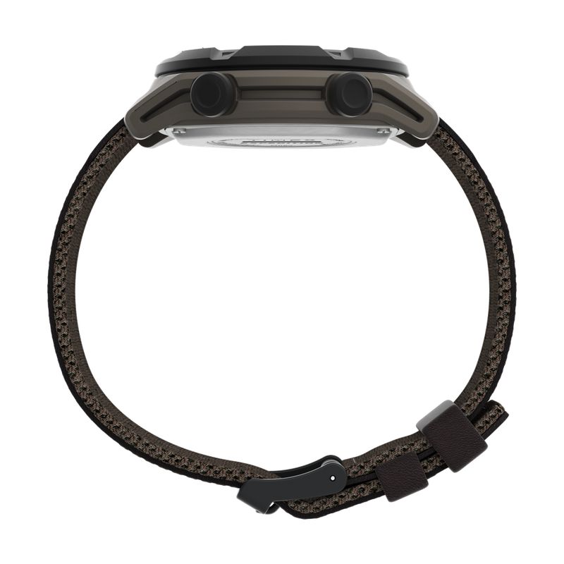 Timex Expedition Trailblazer+ 43mm Brown-Black Material Strap Watch ...