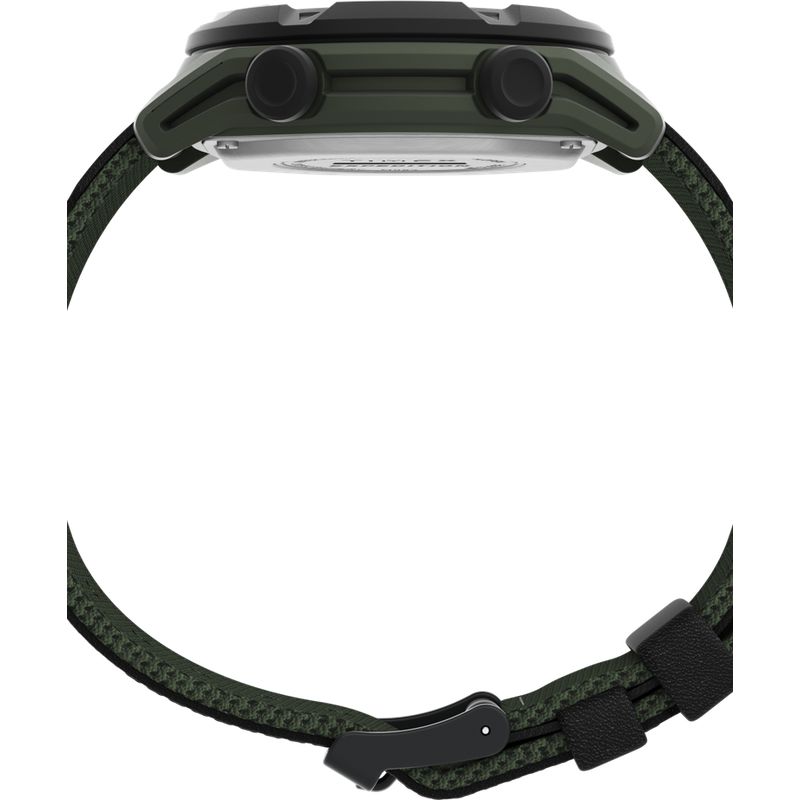 Timex Expedition Trailblazer+ 43mm Green-Black Material Strap Watch ...