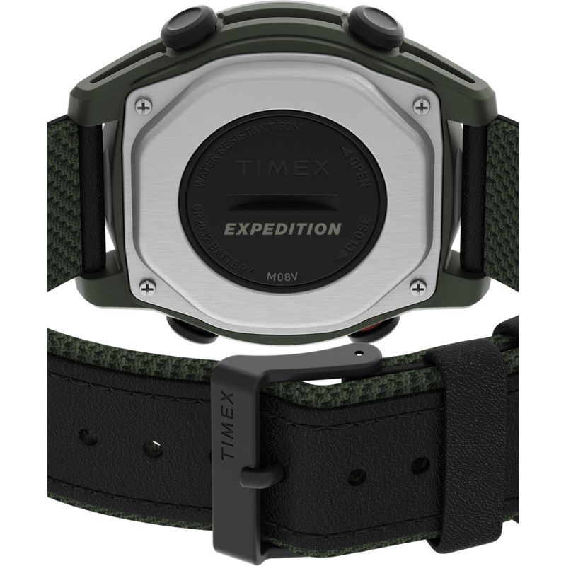 Timex Expedition Trailblazer+ 43mm Green-Black Material Strap Watch ...
