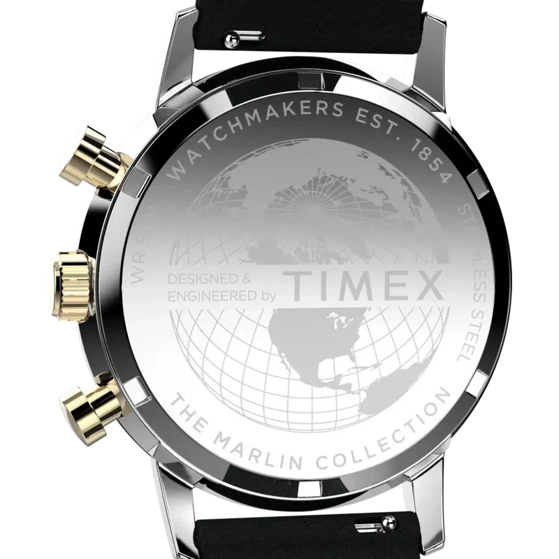 Timex Marlin Chronograph Tachymeter 40mm Leather Strap Watch – The ...